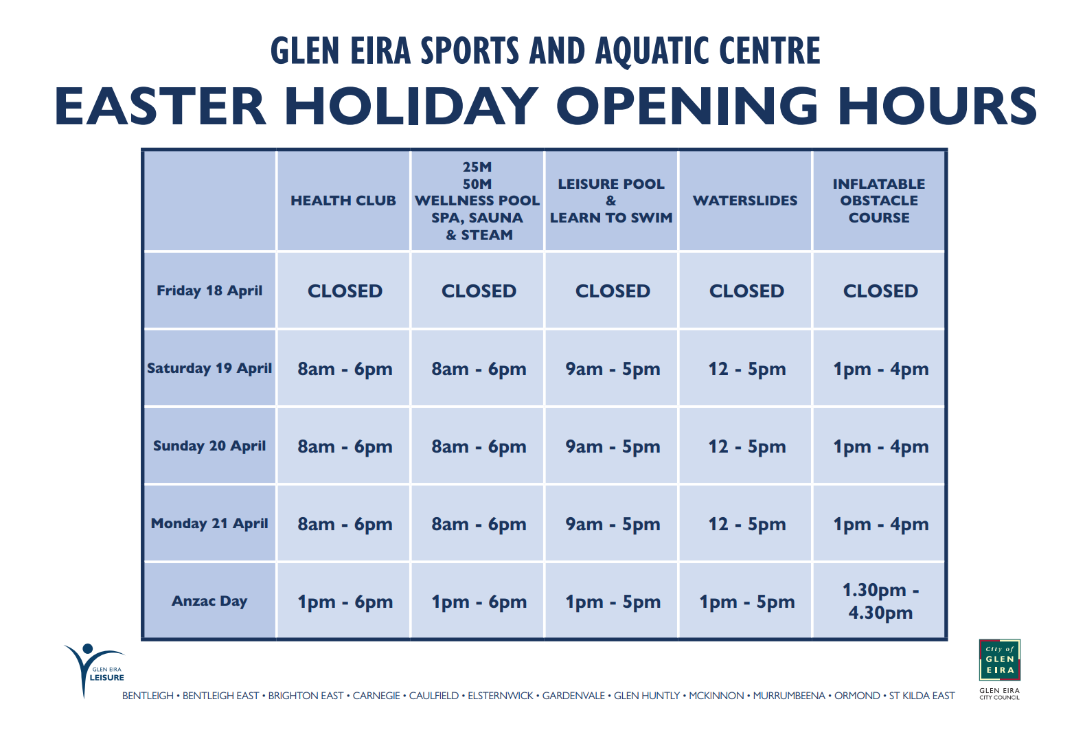 Gesac Logo Glen Eira Sports And Aquatic Centre (GESAC) Exclusive